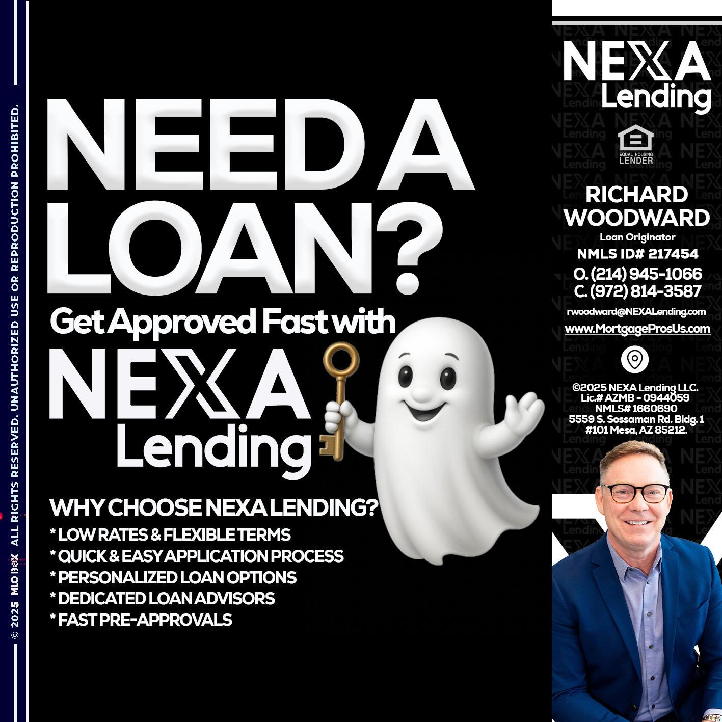 NEED A LOAN? - Richard Woodward -Branch Manager